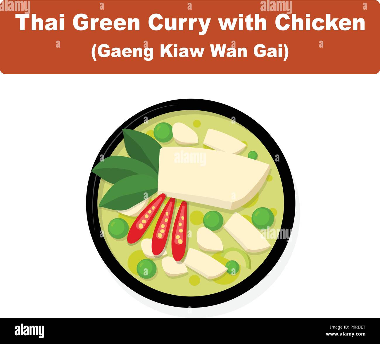 Indian creamy chicken curry Stock Vector Images - Alamy