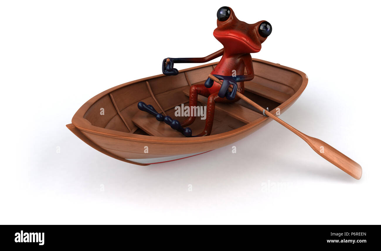 Fun frog- 3D Illustration Stock Photo - Alamy