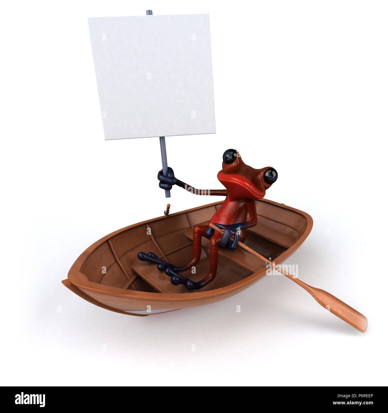 Fun frog- 3D Illustration Stock Photo - Alamy