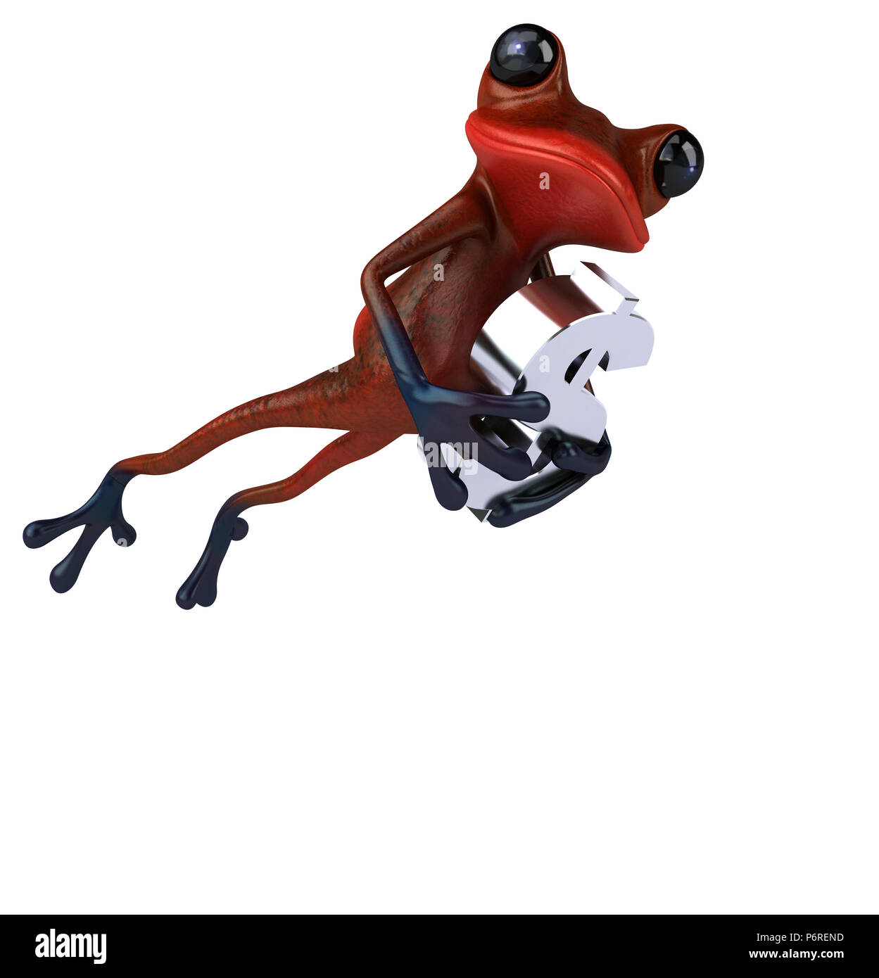 Fun frog- 3D Illustration Stock Photo - Alamy