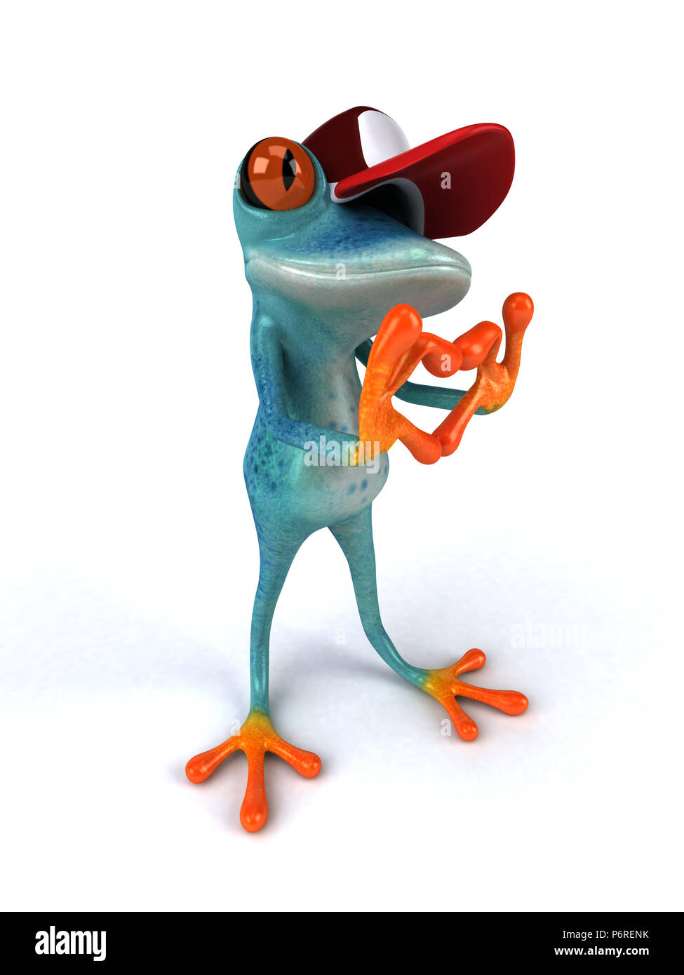 Fun frog - 3D Illustration Stock Photo - Alamy