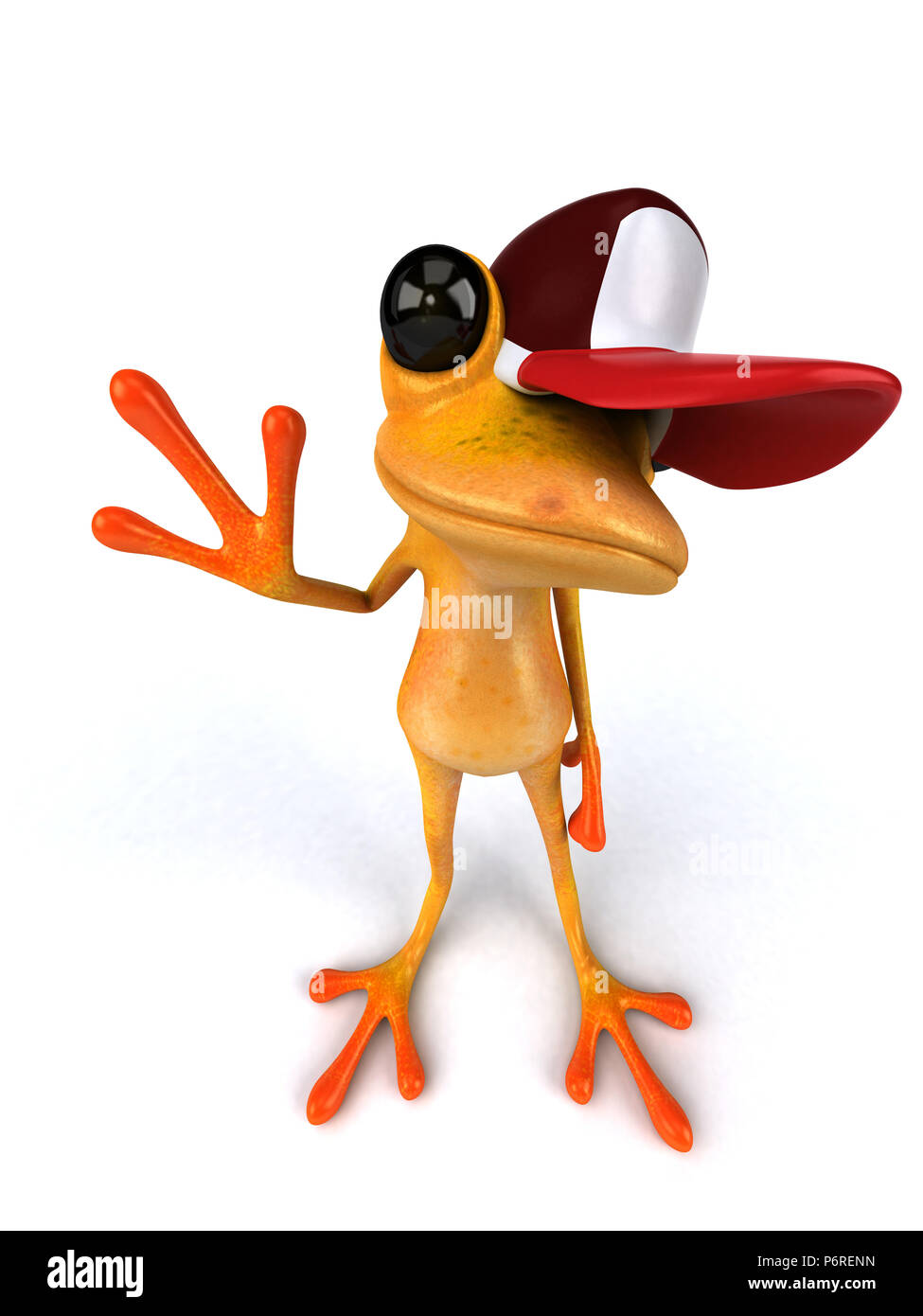 Fun frog - 3D Illustration Stock Photo - Alamy