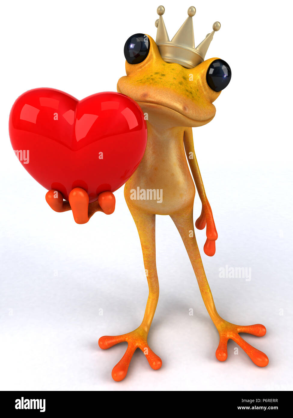 Fun frog - 3D Illustration Stock Photo - Alamy