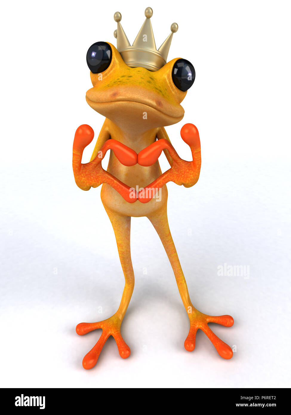 Fun frog - 3D Illustration Stock Photo - Alamy