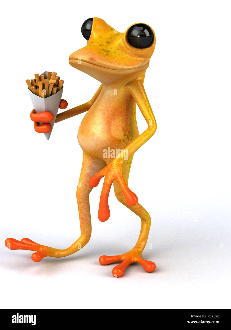 Fun frog- 3D Illustration Stock Photo - Alamy
