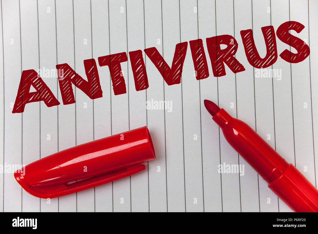 Text sign showing Antivirus. Conceptual photo Safekeeping Barrier ...