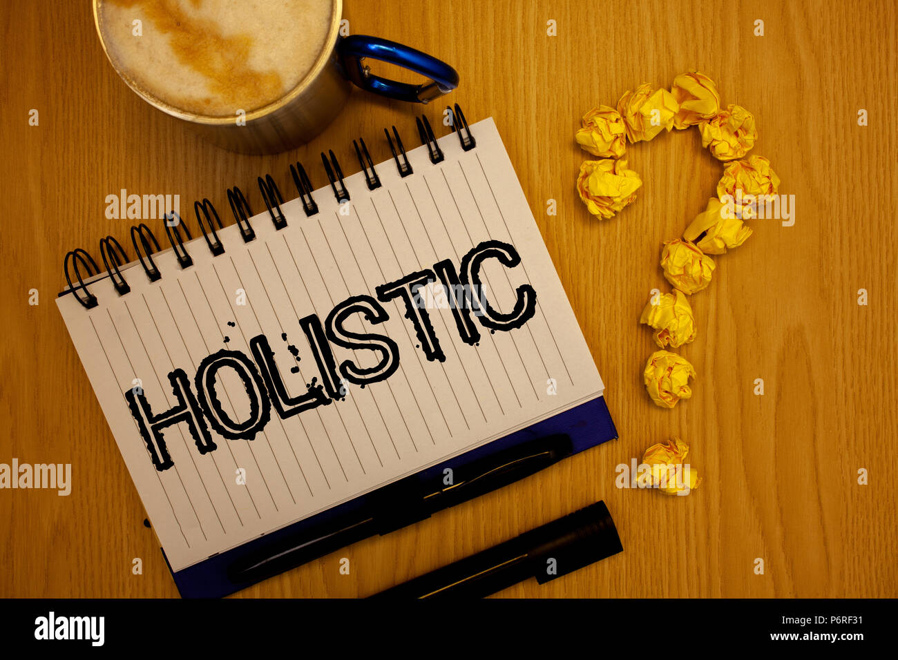 Handwriting text Holistic. Concept meaning Belief the parts of ...