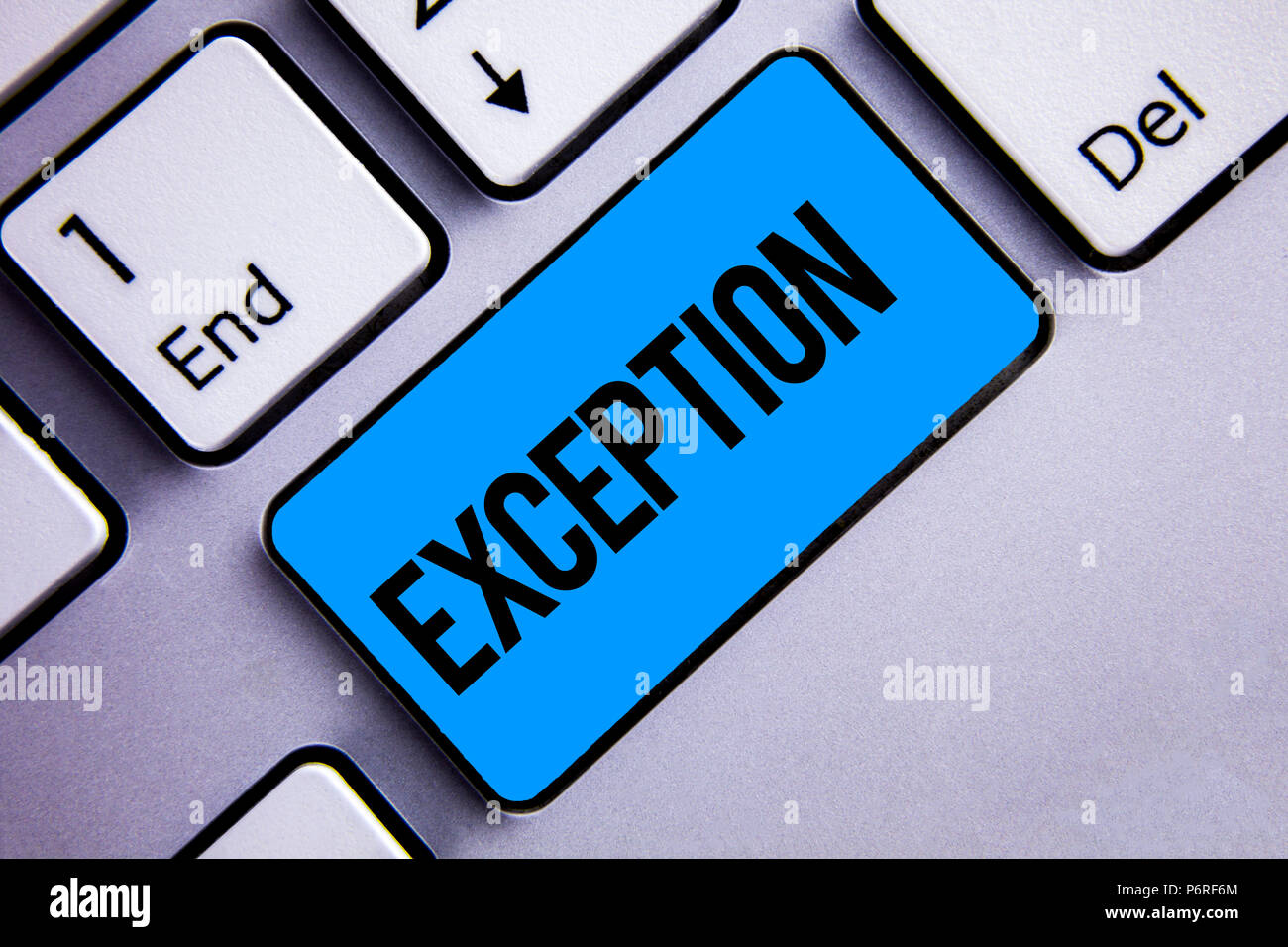 Word writing text Exception. Business concept for Person or thing that ...