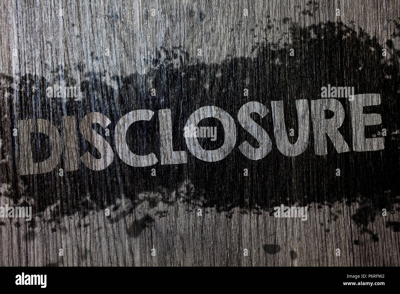Text sign showing Disclosure. Conceptual photo The action of making New ...
