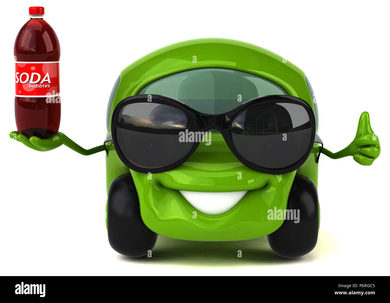 Fun car - 3D Illustration Stock Photo - Alamy