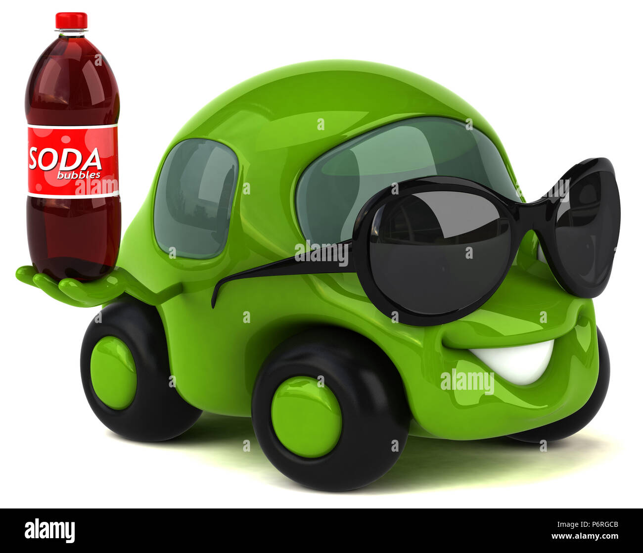 Fun car - 3D Illustration Stock Photo - Alamy