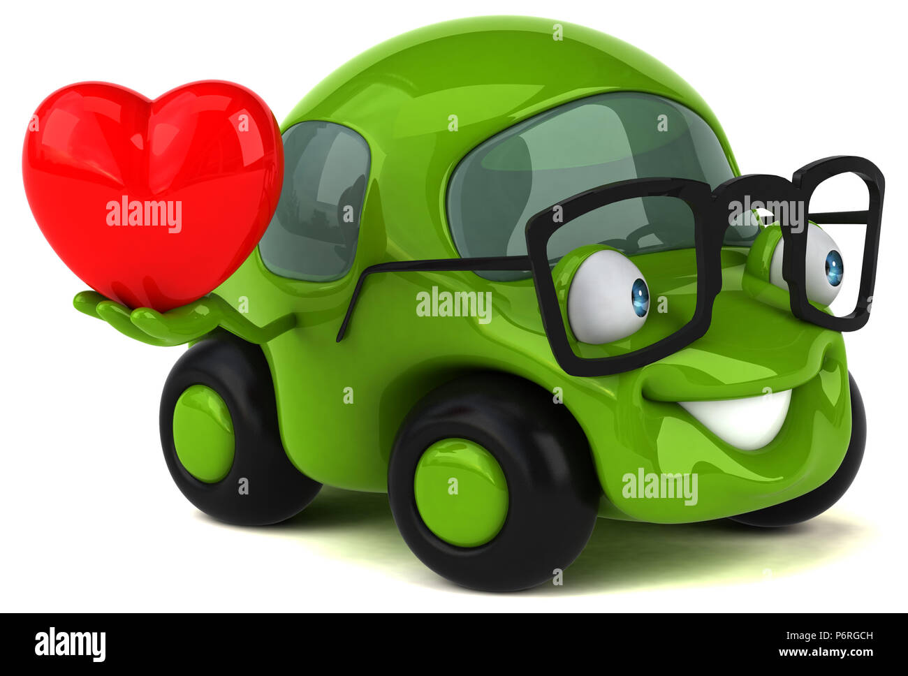 Fun car - 3D Illustration Stock Photo - Alamy