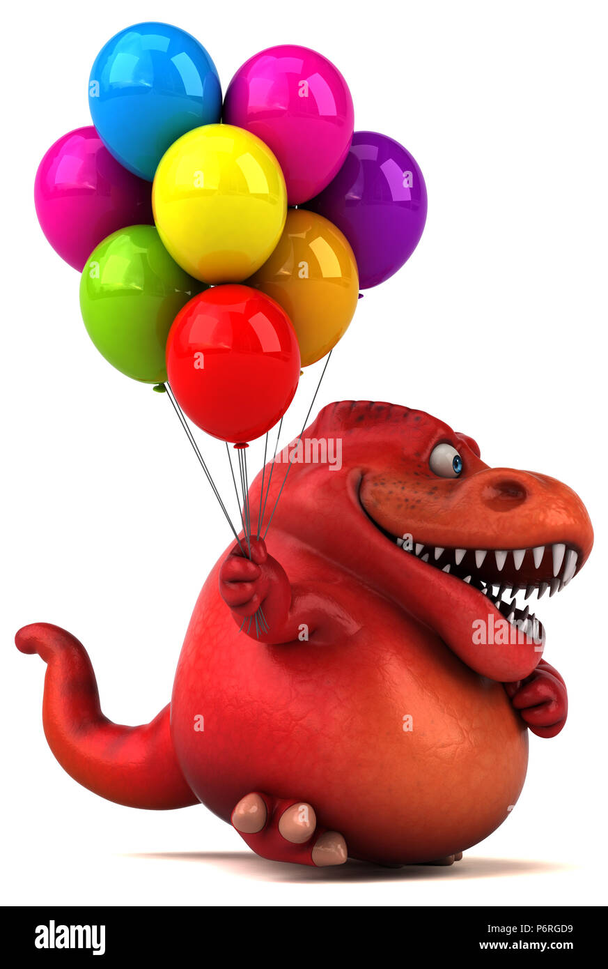 Fun dinosaur - 3D Illustration Stock Photo - Alamy