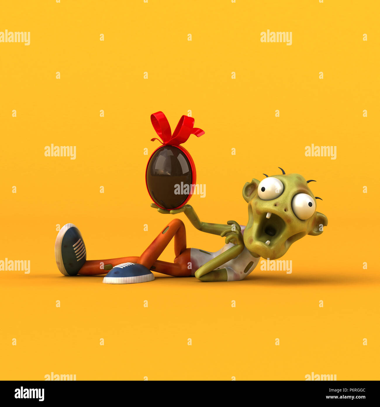 Fun zombie - 3D Illustration Stock Photo - Alamy