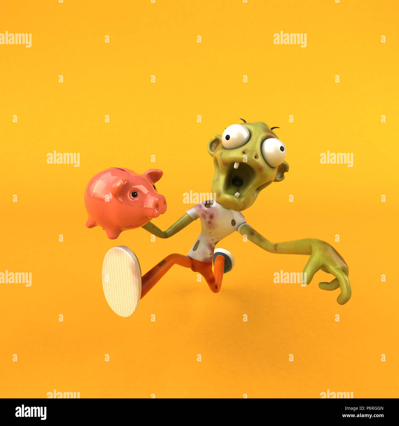Fun zombie - 3D Illustration Stock Photo - Alamy