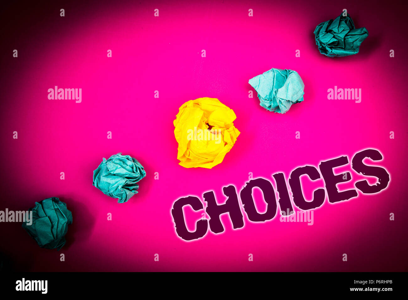 Text sign showing Choices. Conceptual photo Preference Discretion ...