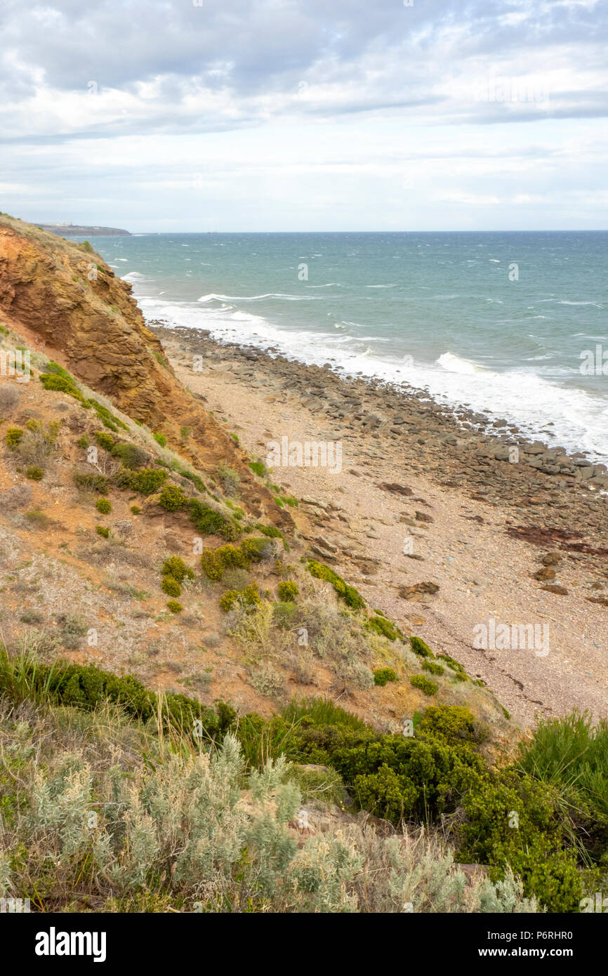 Marino Rocks Beach and St Vinvent Gulf, Marino, Adelaide, SA, Australia ...