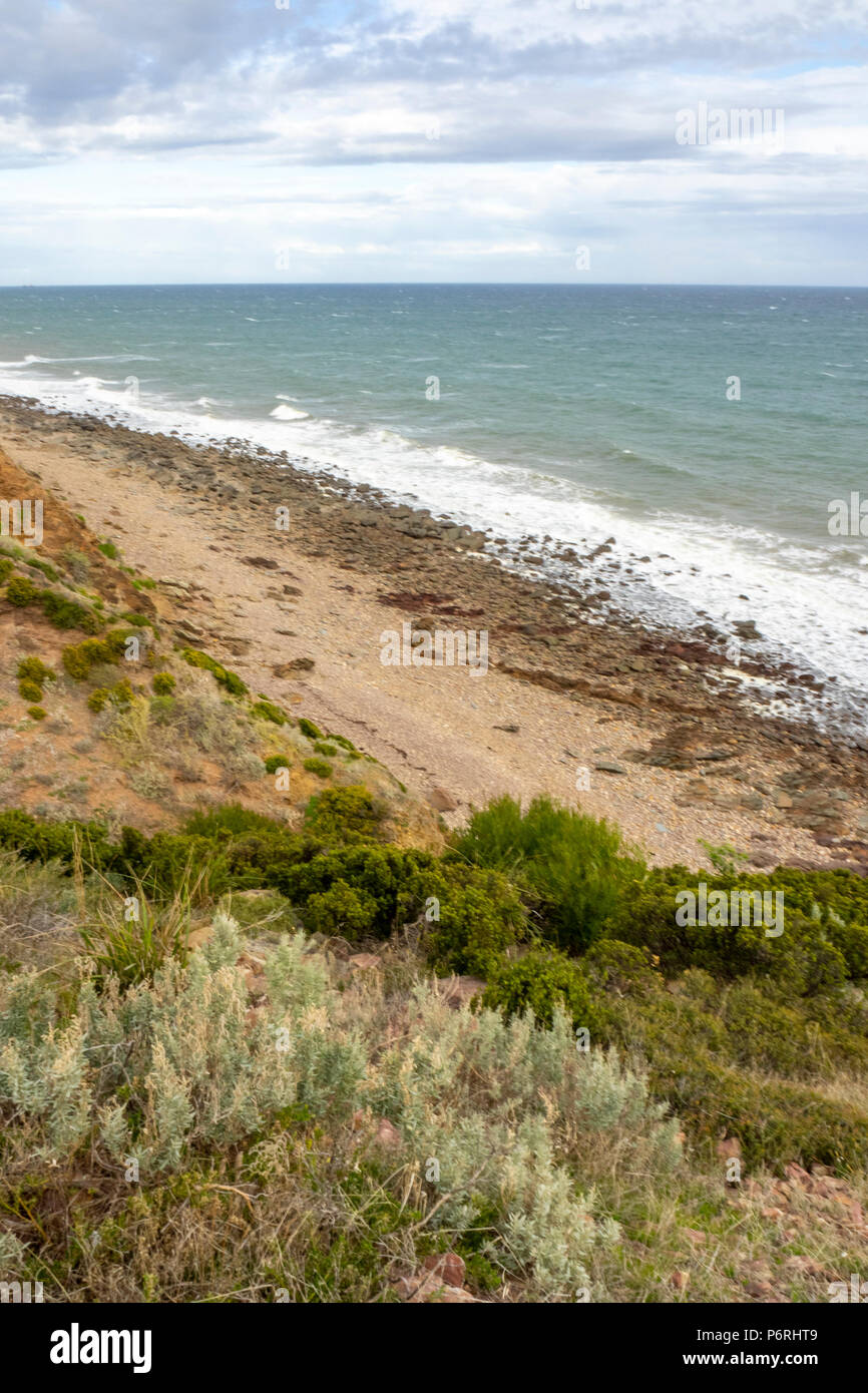 Marino Rocks Beach and St Vinvent Gulf, Marino, Adelaide, SA, Australia ...