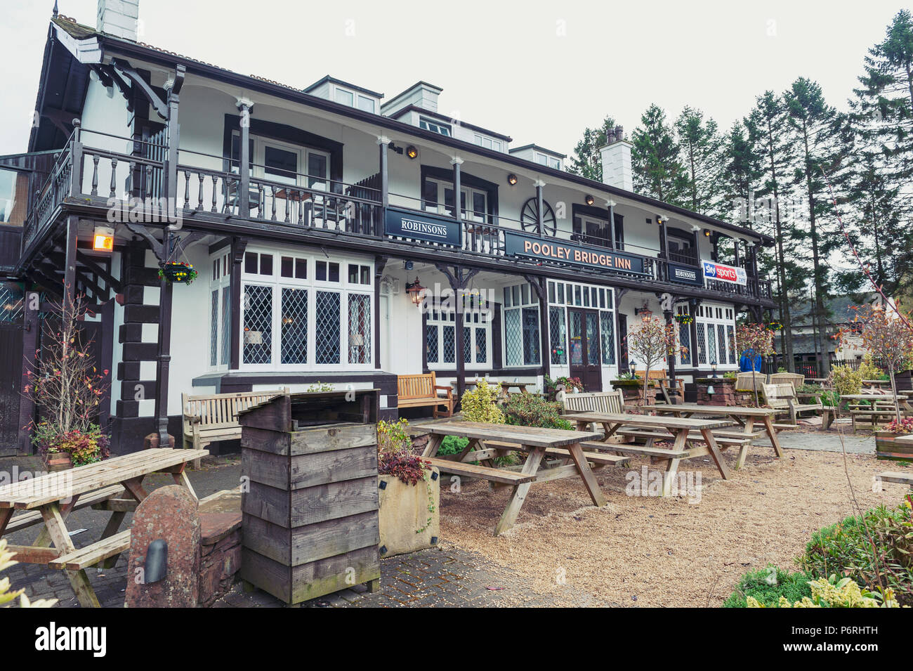 Building of Pooley Bridge Inn, a local family run accommodation located ...