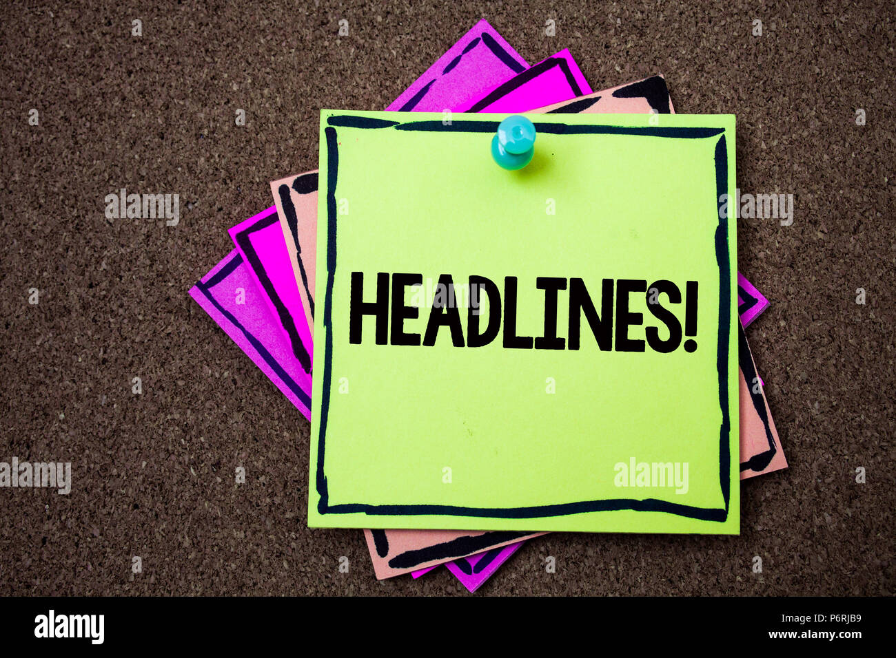 Writing note showing Headlines Motivational Call. Business photo ...