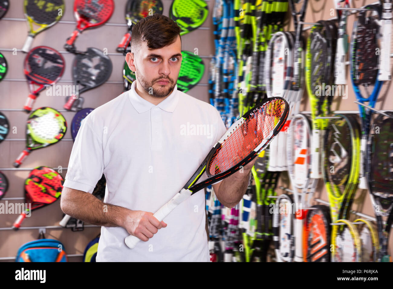 Sports shop interior racket hi-res stock photography and images - Alamy