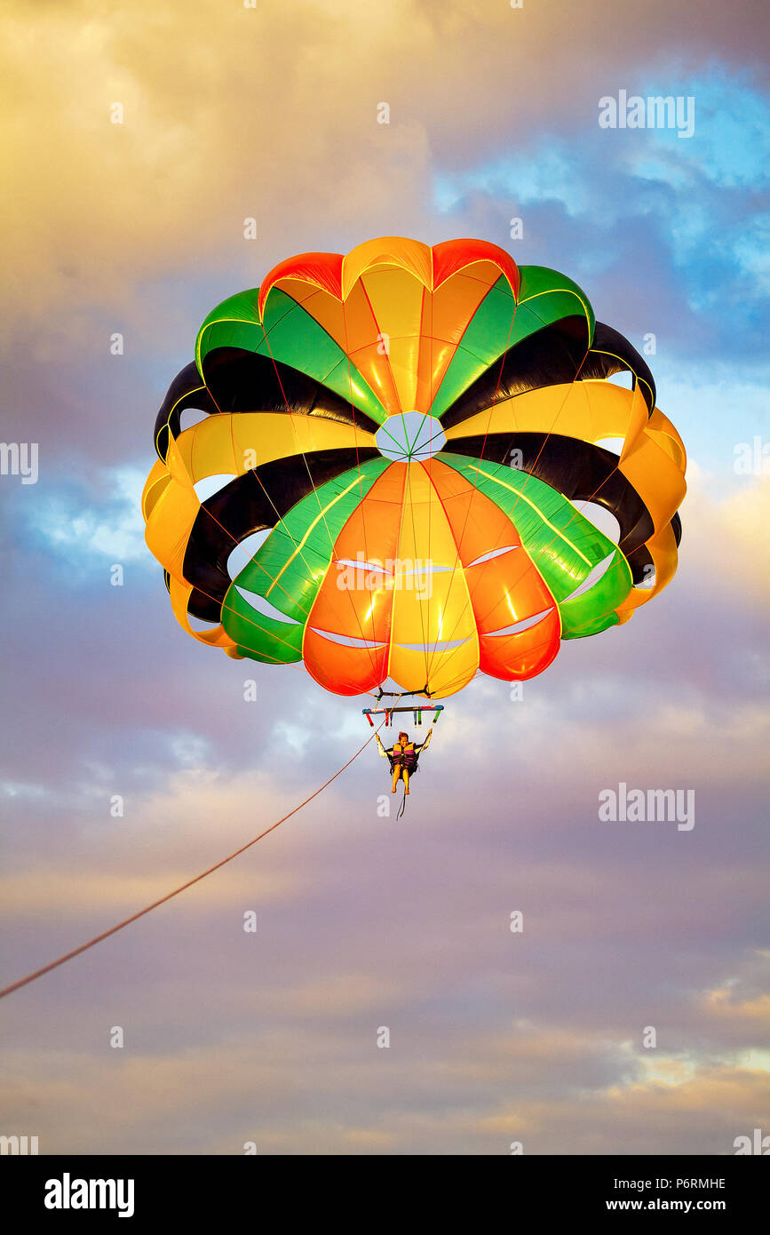 Parasailing over the Philippine Islands Stock Photo - Alamy