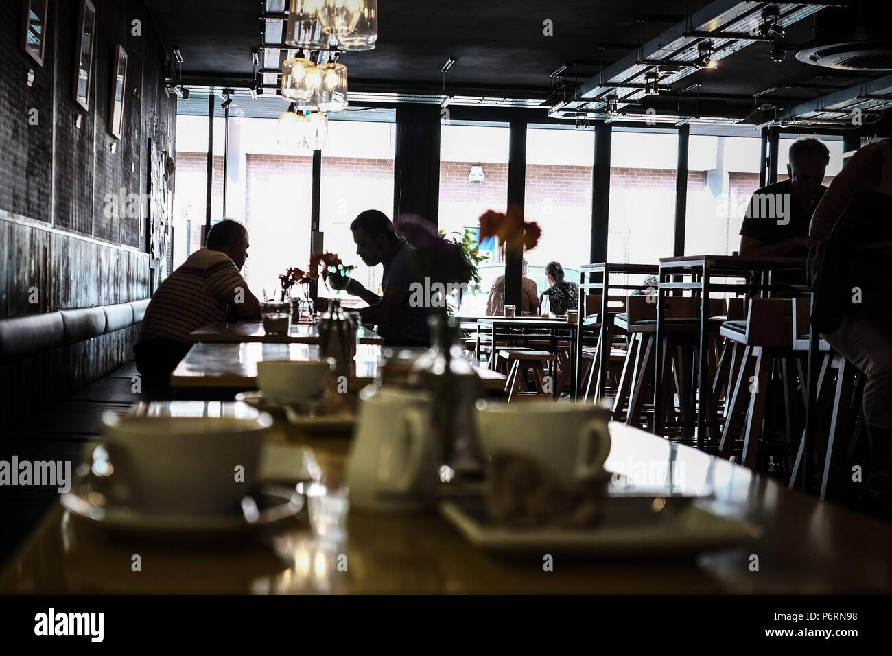 Coffee Shop - drinking coffee and chatting in a coffee shop in the UK ...