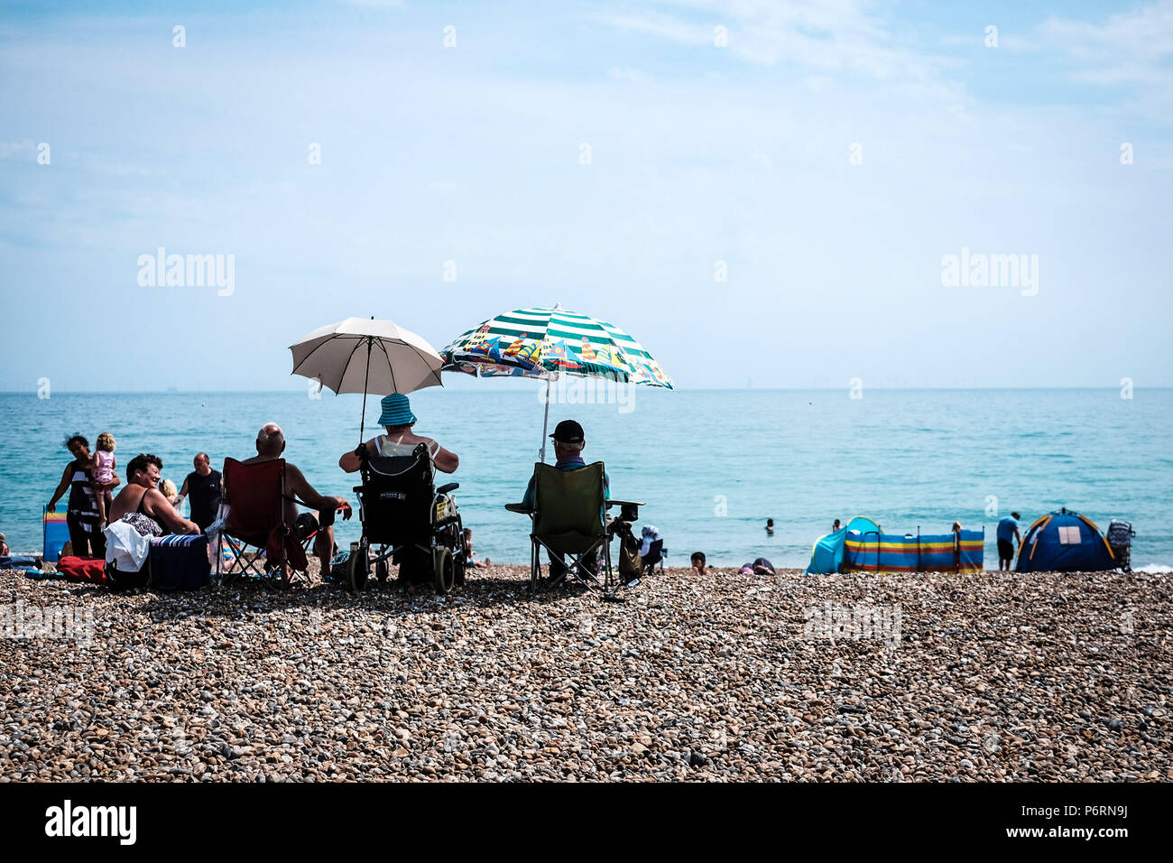 Typical english beach scene on hi-res stock photography and images - Alamy
