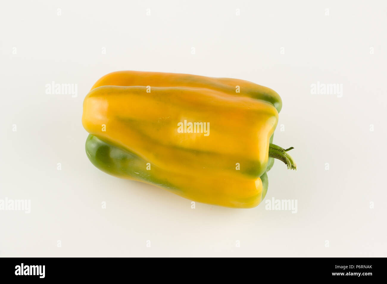 close-up of yellow pepper isolated on white background Stock Photo - Alamy