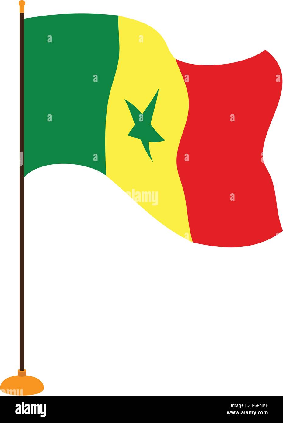 Isolated flag of Senegal Stock Vector Image & Art - Alamy