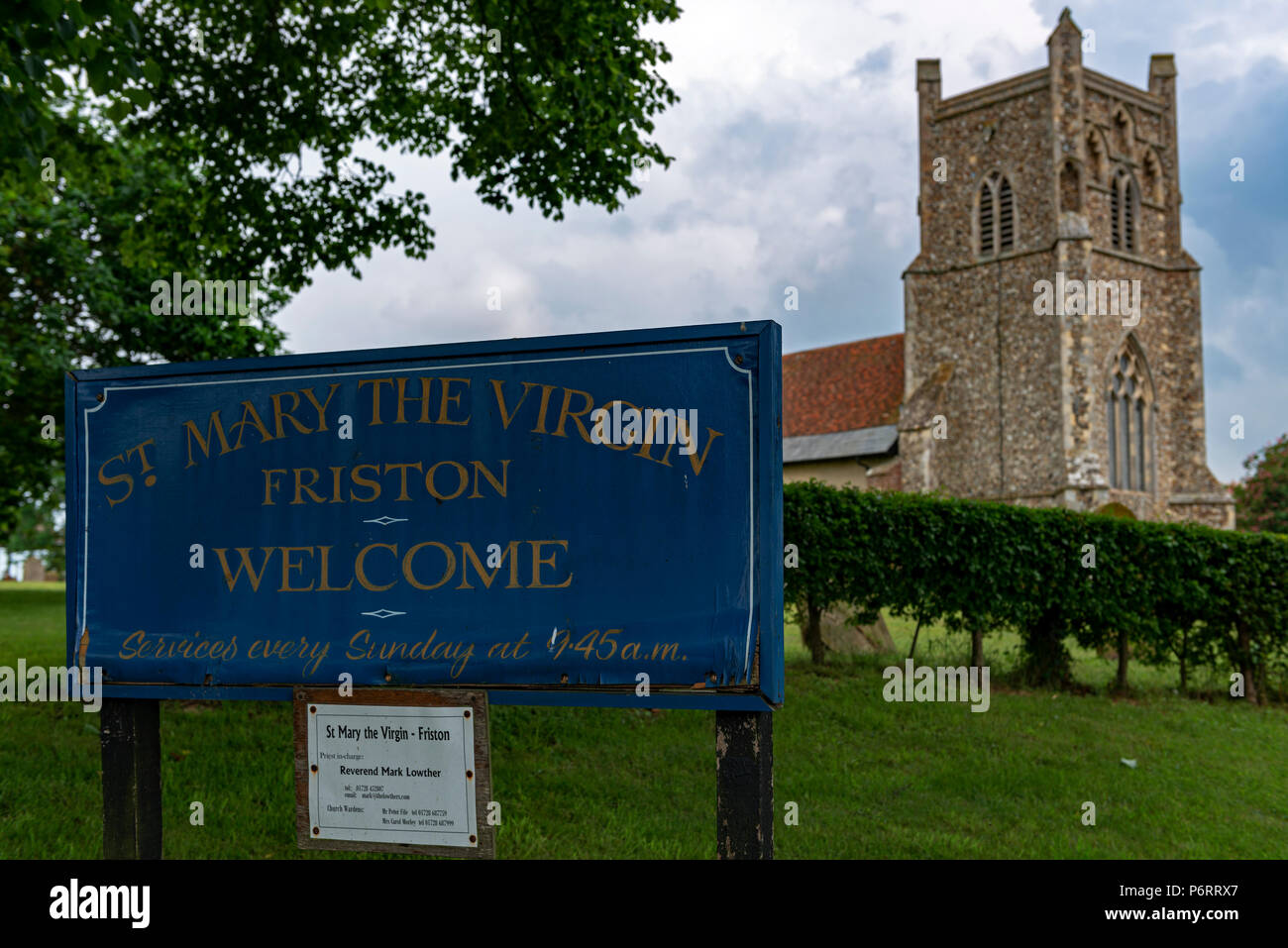 St. Mary The Virgin church, Friston, Suffolk, UK Stock Photo - Alamy