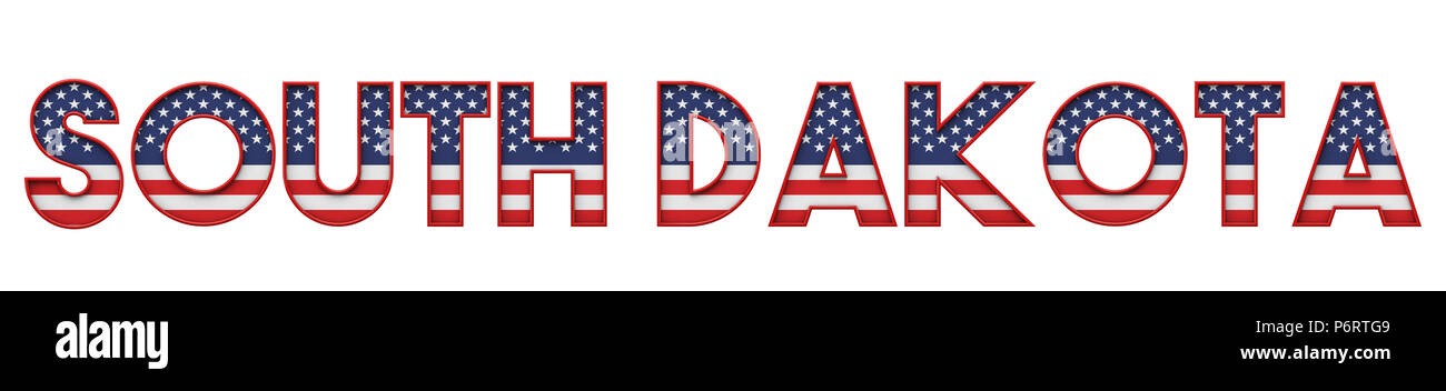 South dakota lettering hi-res stock photography and images - Alamy