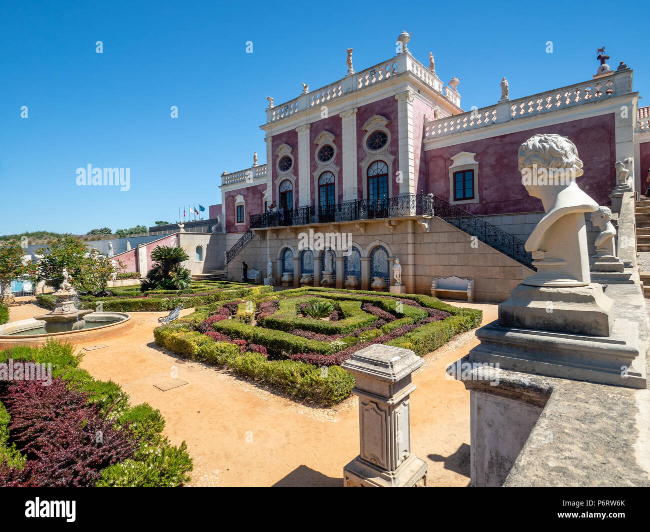 Neoclassical palace "Pousada Palacio de Estoi", Algarve, Portugal Stock ...