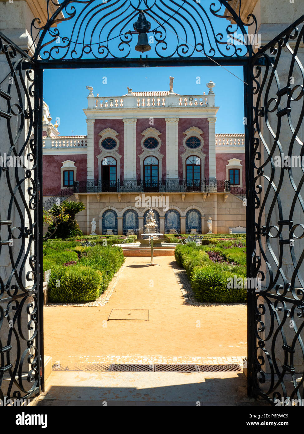 Neoclassical palace "Pousada Palacio de Estoi", Algarve, Portugal Stock ...