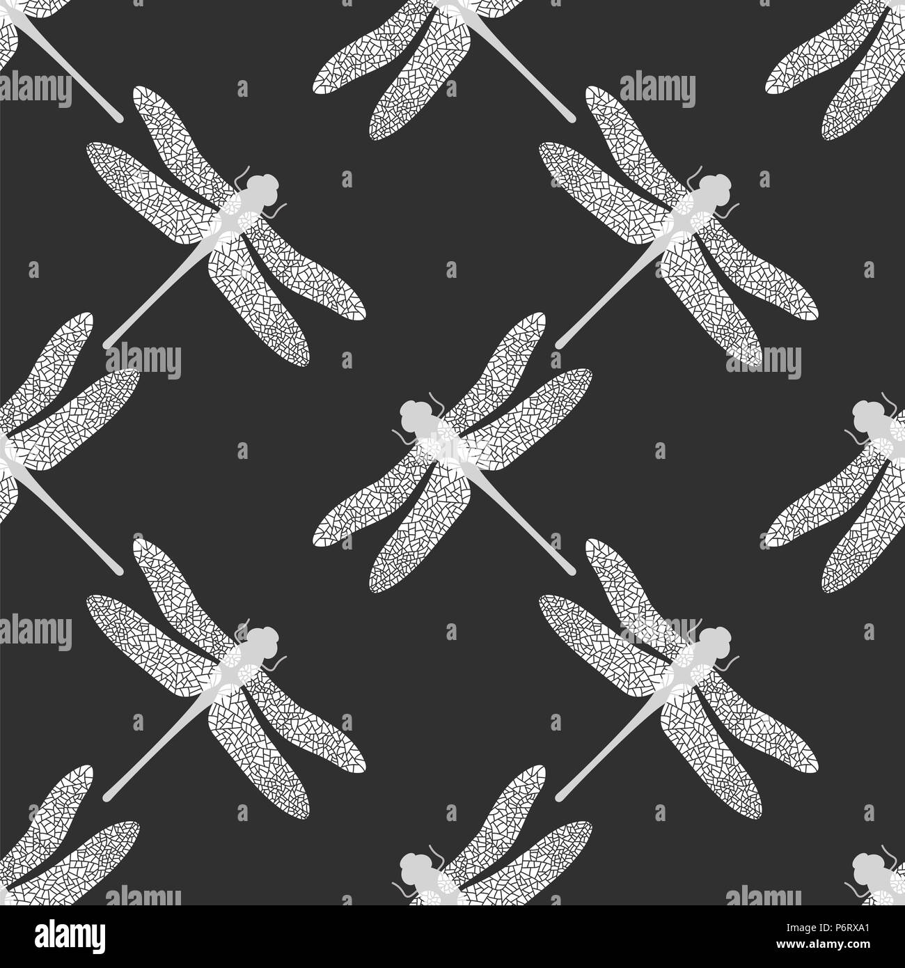 Dragonfly seamless pattern hi-res stock photography and images - Alamy