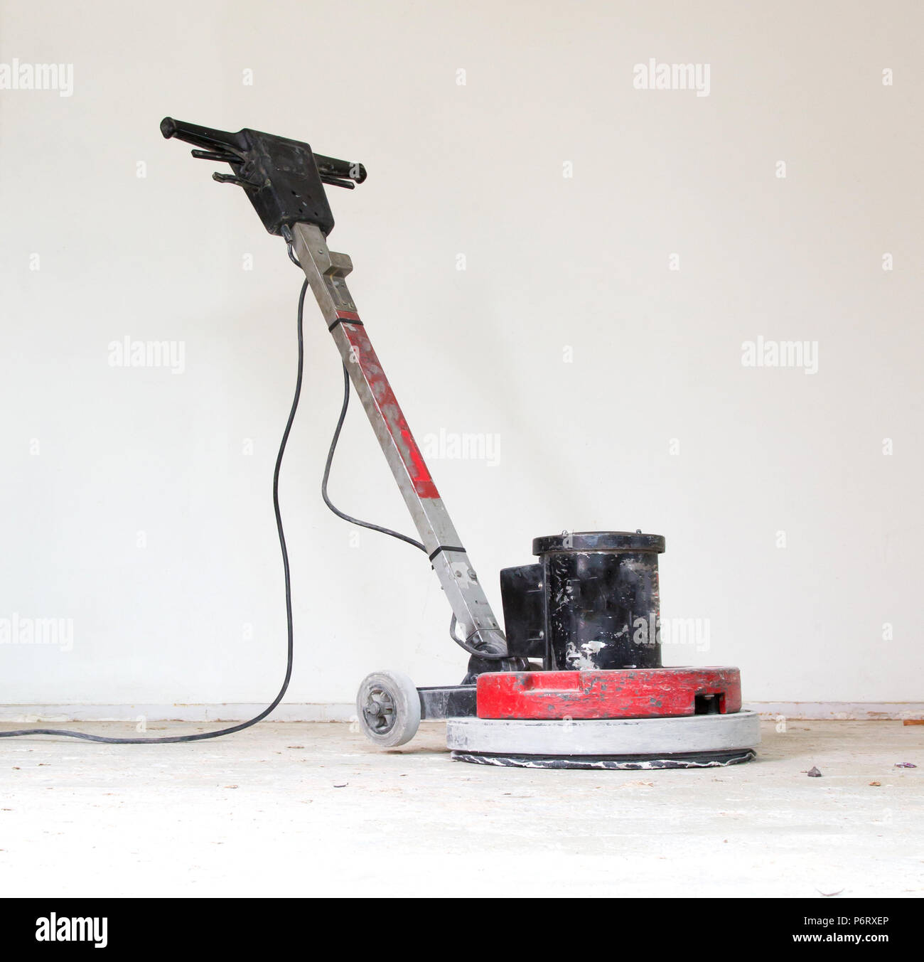 Construction business concept : Concrete surface sanding machine ...