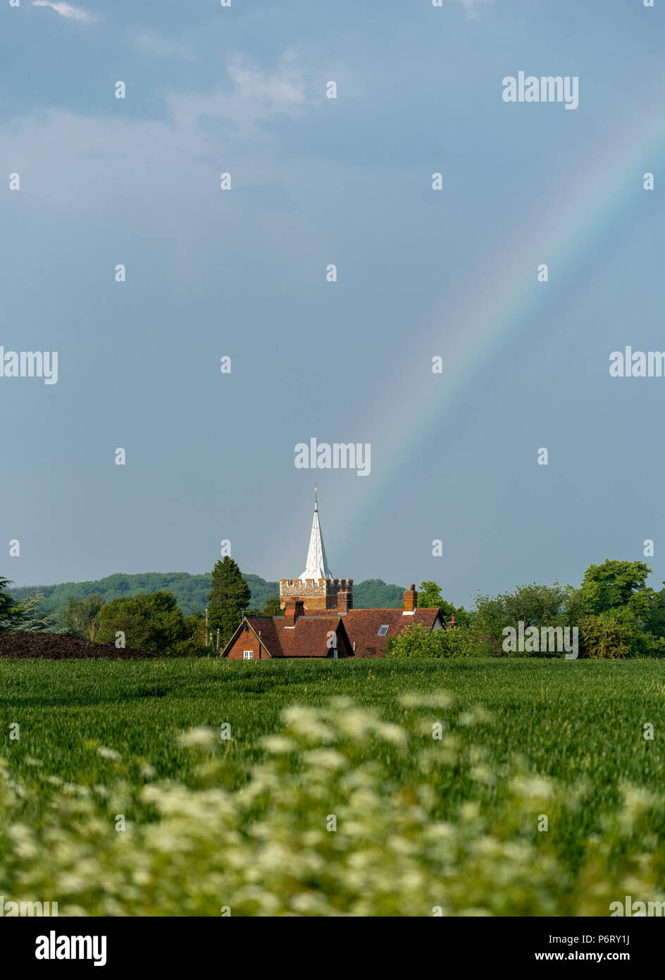Rainbow hitting church hi-res stock photography and images - Alamy