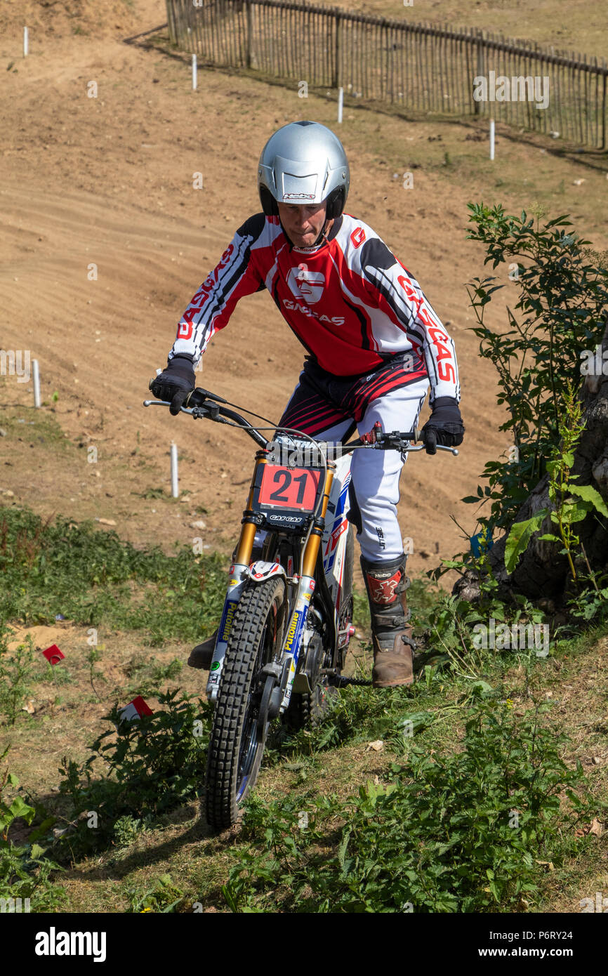Moto-X Trials event at Cadders Hill, Lyng, Norfolk, UK Stock Photo - Alamy