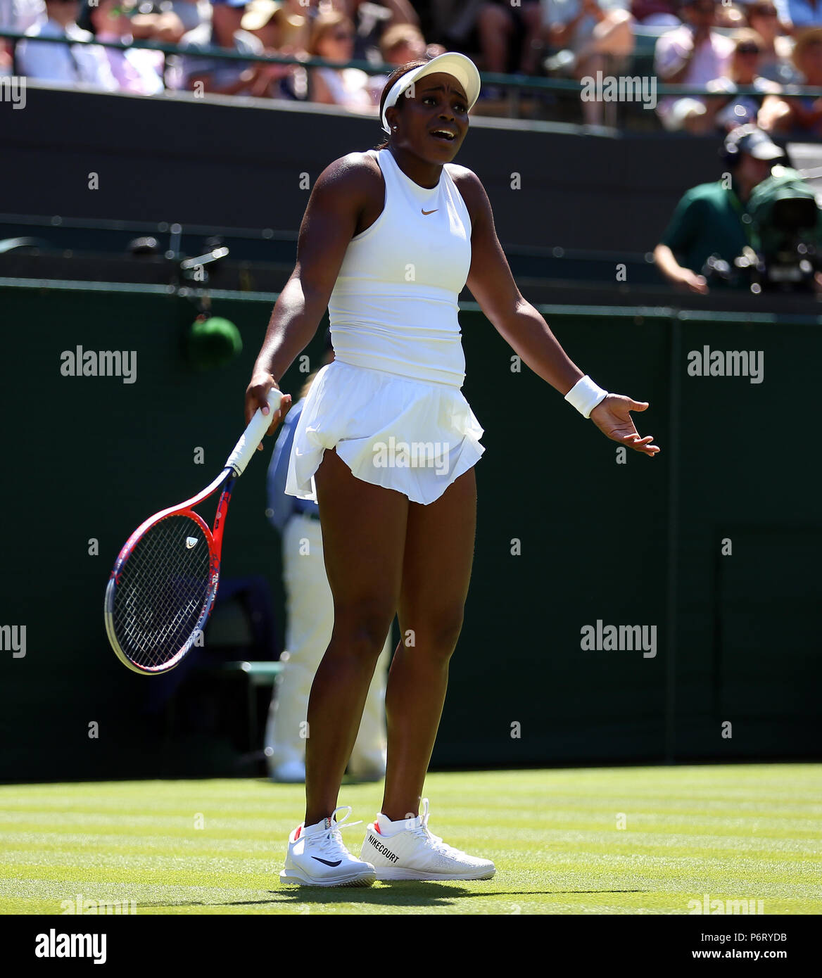 Sloane Stephens on day one of the Wimbledon Championships at the All ...