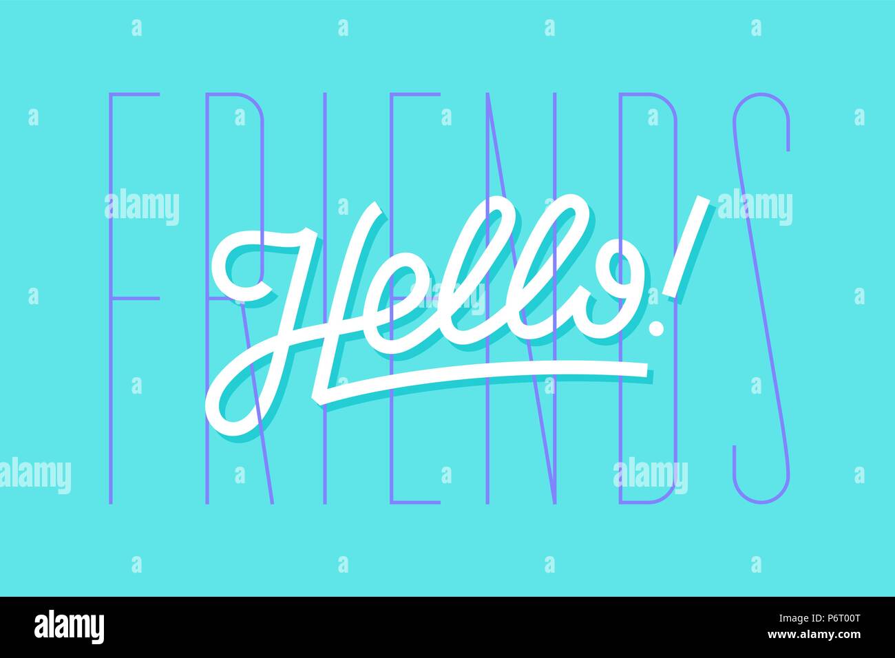 Hello hand draw lettering calligraphy hi-res stock photography and ...