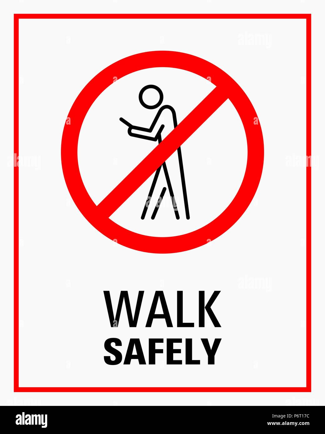 Walk safely Stock Vector Images - Alamy
