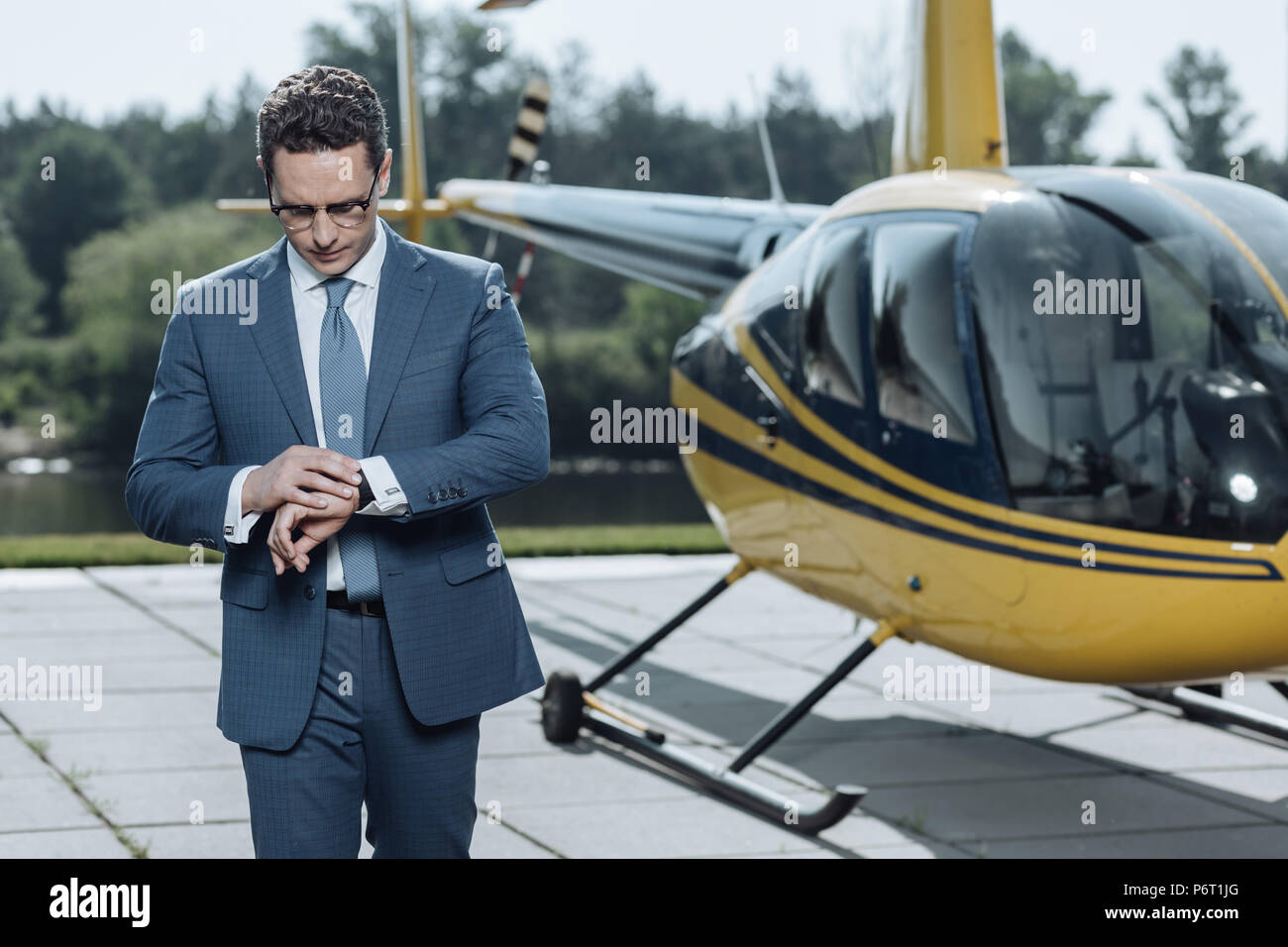 Handsome special agent being about to start mission Stock Photo - Alamy