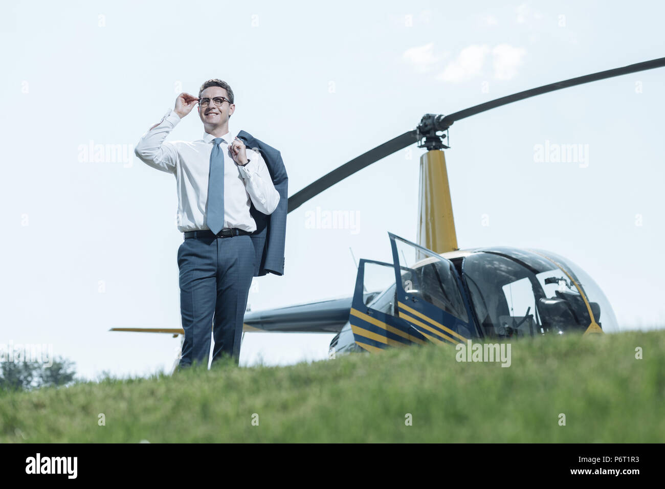 Ceo businessman and helicopter hi-res stock photography and images - Alamy