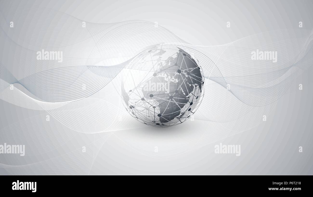Global Networking And Cloud Computing Design Concept With Earth Globe