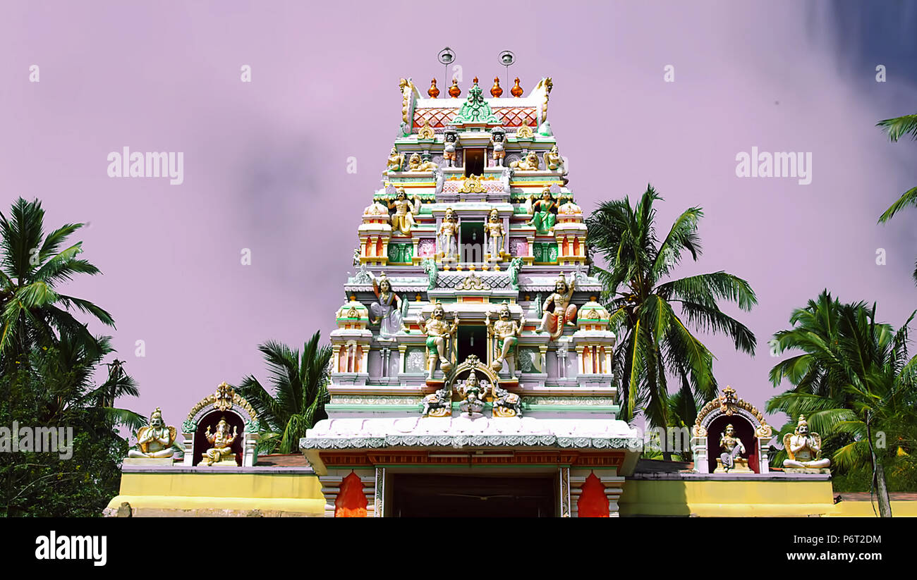 Exterior outdoor shot of the hindu temple Stock Photo - Alamy