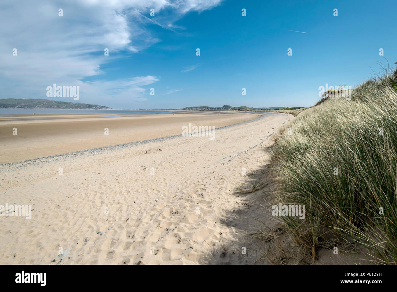 Morfa Conwy sand dunes and beach on the North Wales coast UK Stock ...
