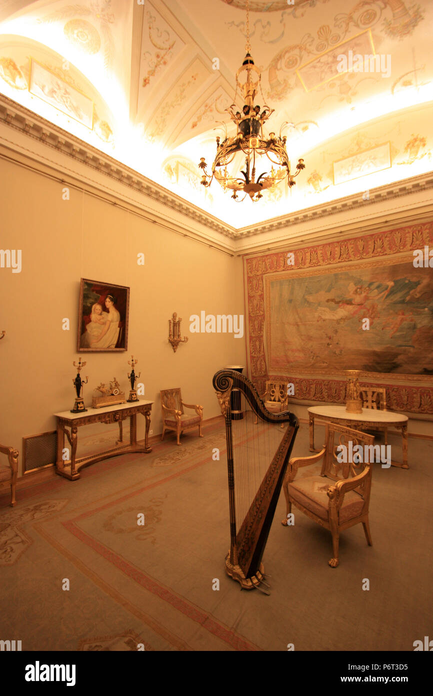 Rossi Room at the State Hermitage Museum in St. Petersburg, Russia ...