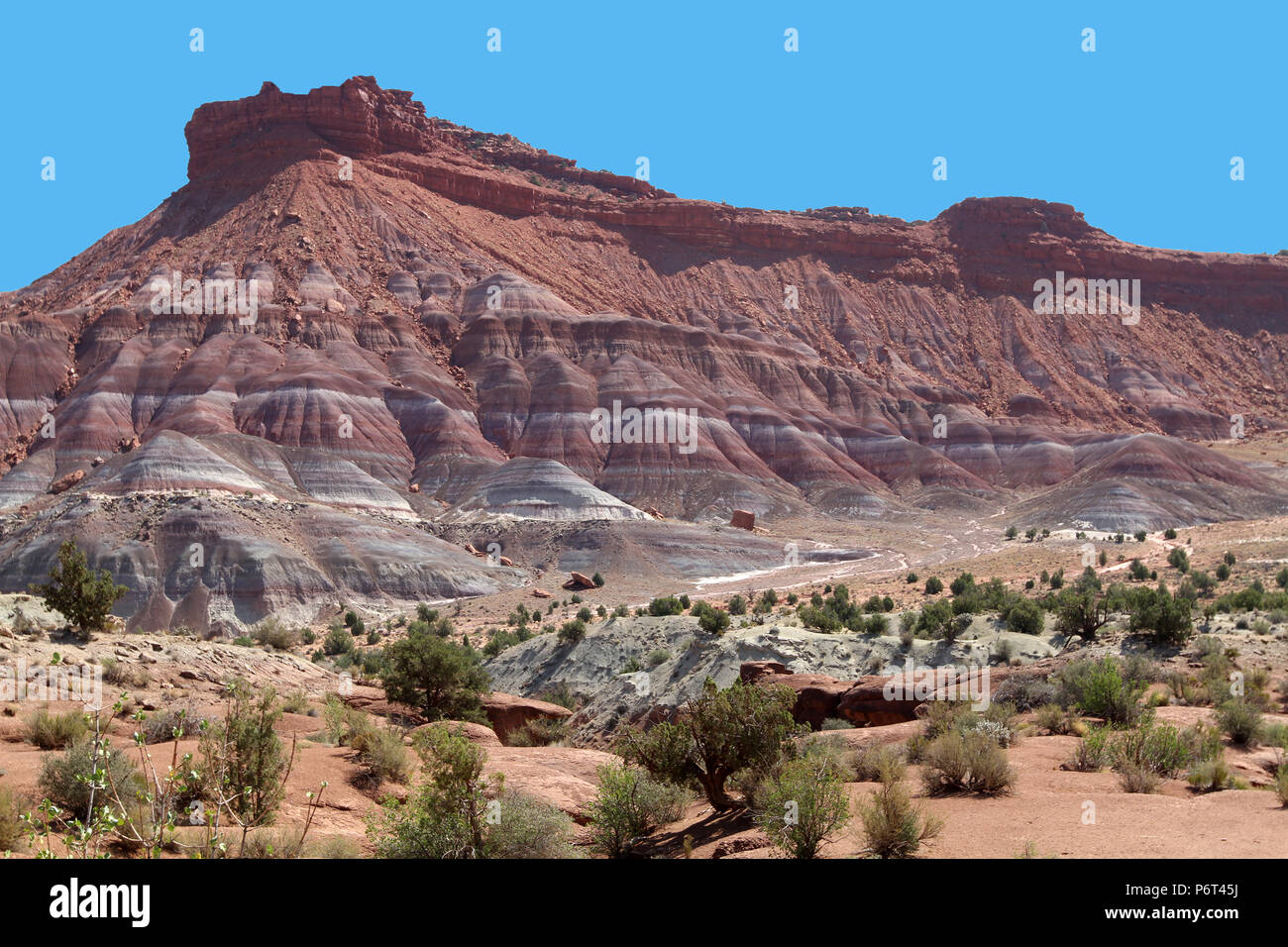 Colorful eroded mountains at Paria, a former movie set for westerns ...