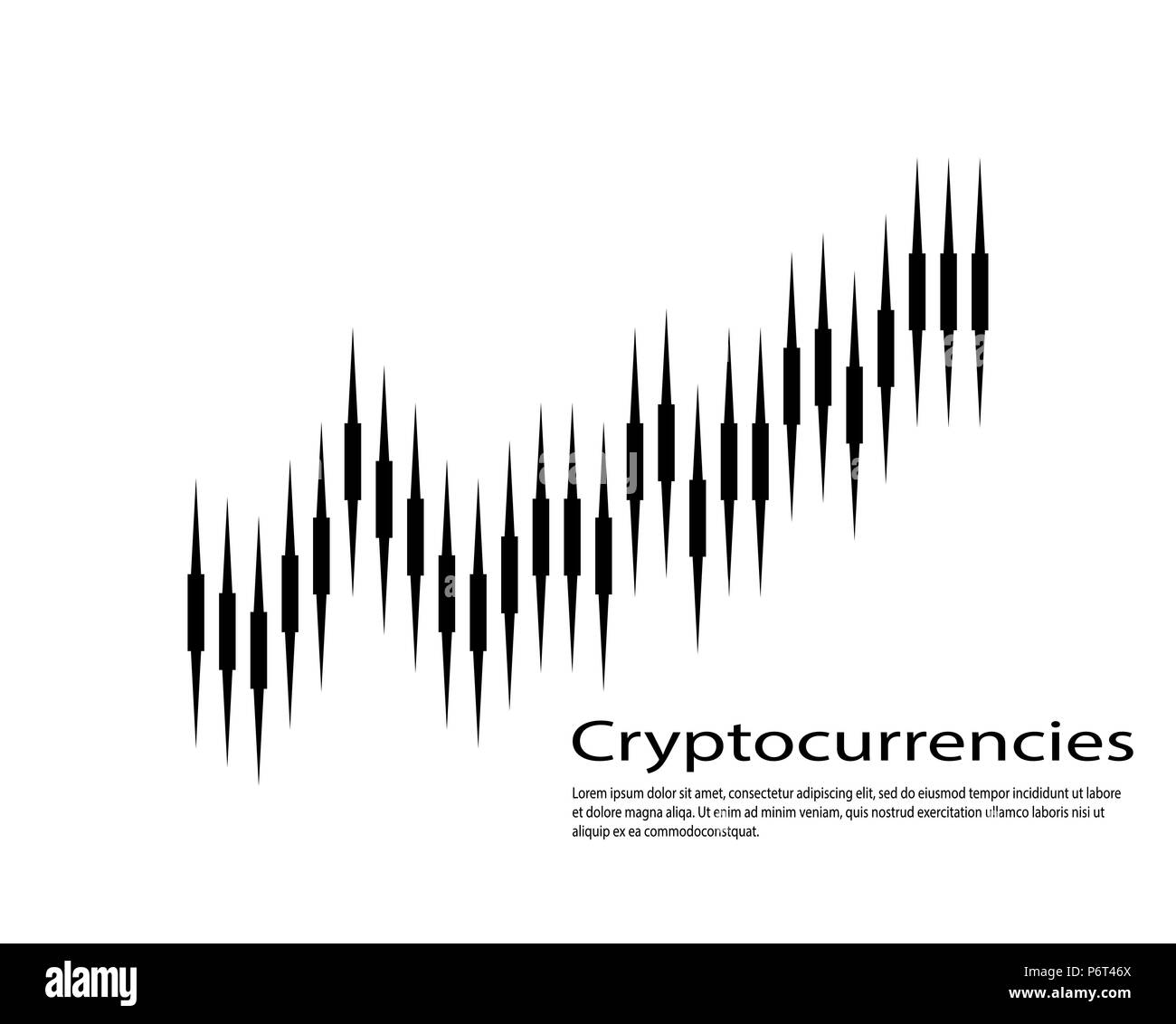 Graph of cryptocurrency. Graphics and analytics of cryptography. vector ...
