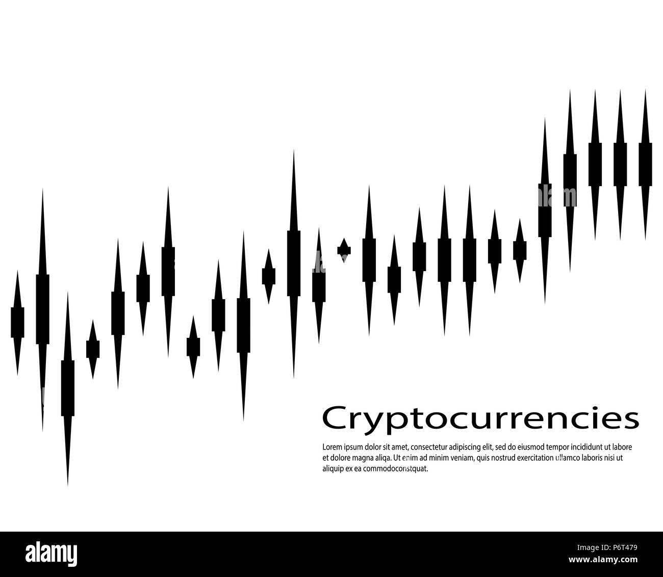 Graph of cryptocurrency. Graphics and analytics of cryptography. vector ...